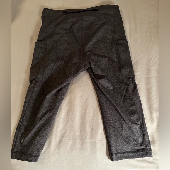 lululemon athletica | Pants & Jumpsuits | Lululemon Grey Crops | Poshmark